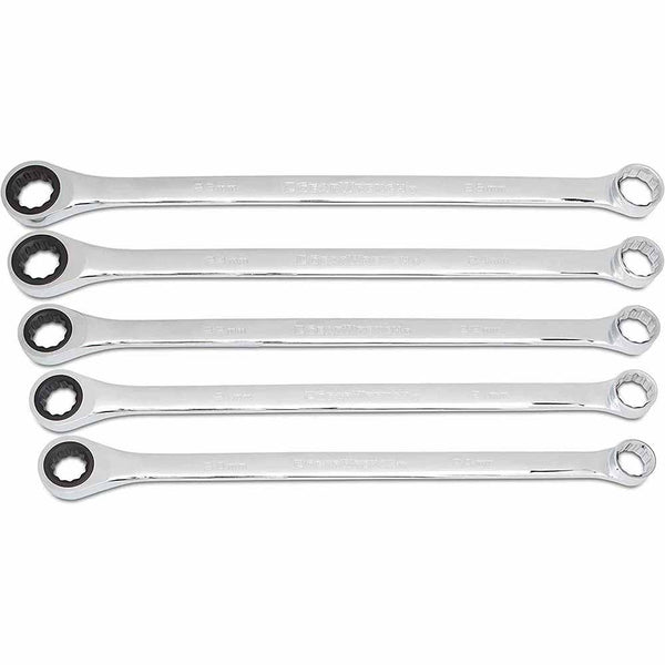 GearWrench 85987 5 Pc. 72 Tooth 12 Point XL GearBox Double Box Ratchet