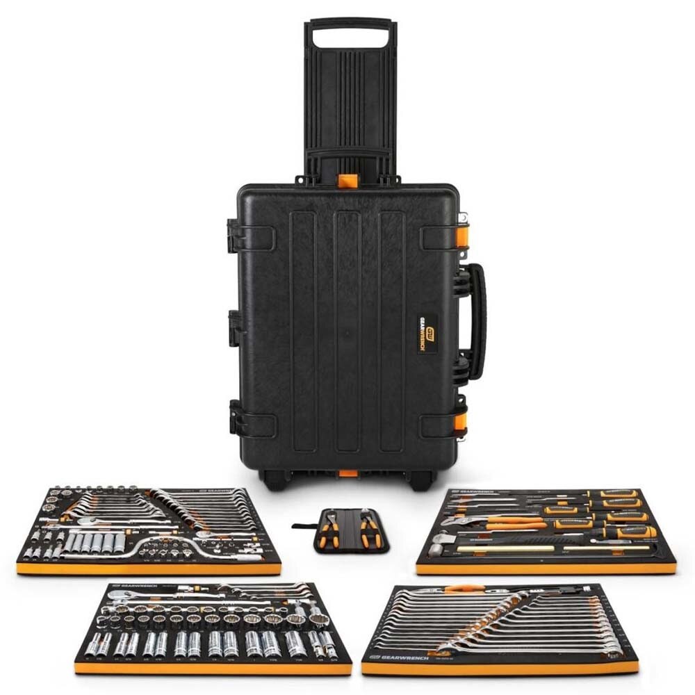 Gearwrench GWGMTK185 General Mechanics Tool Kit with Foam Trays and He